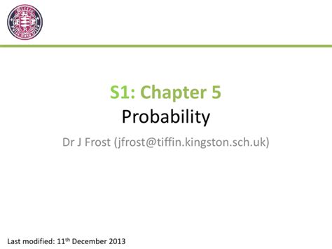 Probability Chapter Presentation