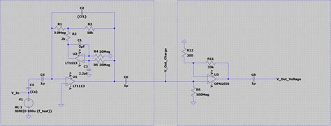 Operational Amplifier Low Noise Hydrophone Preamplifier Circuit