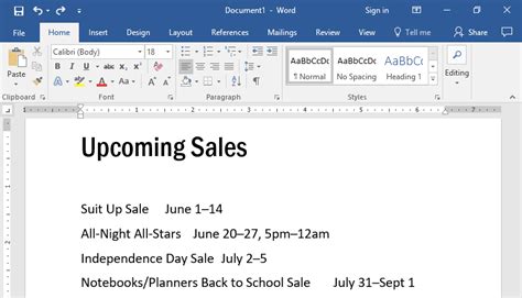 Tab Stops Computer Applications For Managers