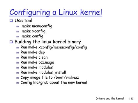 Drivers And The Kernel Unix System Has Three Layers Kernel Ppt Download