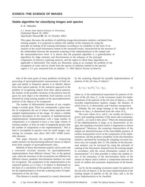 Pdf Stable Algorithm For Classifying Images And Spectra Dokumentips Pdf Stable Algorithm For Classifying Images And Spectra Dokumentips