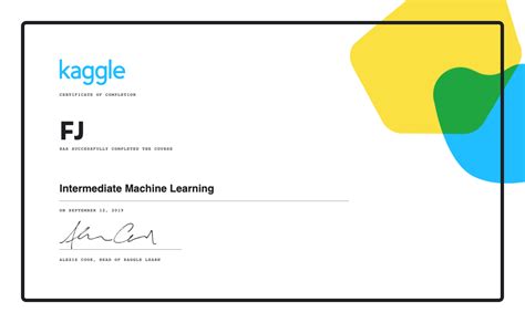 Fj Completed The Intermediate Machine Learning Course On Kaggle