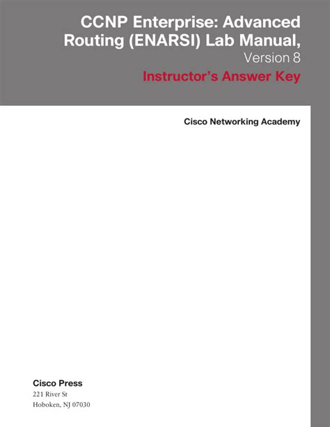 Ccnp Enterprise Advanced Routing Enarsi Lab Manual