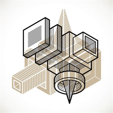 Premium Vector Engineering Abstract Shape 3d Vector Polygonal Figure