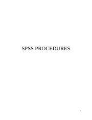 SPSS PROCEDURE For Class Docx SPSS PROCEDURES 1 Contents Pearson S Product Moment