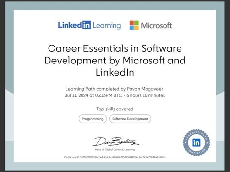 Pavan Mogaveer On Linkedin Careerdevelopment Softwaredevelopment Microsoft Linkedin