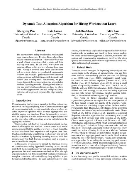 pdf dynamic task allocation algorithm for hiring workers that learn