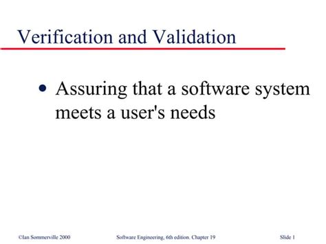 Validation Vs Verification