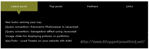 Amazing JQuery Tabs Collection Blogger Tips And Tricks