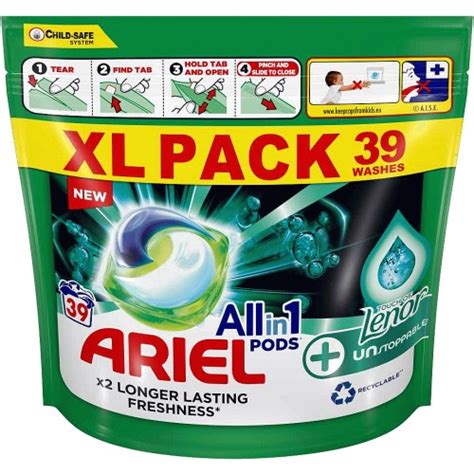 Ariel Unstoppables All In 1 Pods Washing Liquid Capsules 39 Washes Compare Prices And Where To