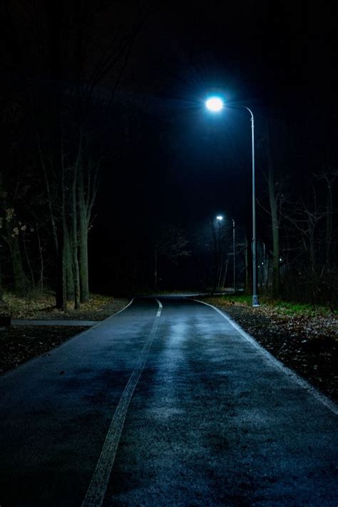 Ночная дорога Пейзажи Живописные пейзажи Фоновые рисунки