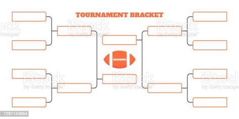 8 팀 토너먼트 브래킷 챔피언십 템플릿 플랫 스타일 디자인 벡터 일러스트레이션 미식 축구에 대한 스톡 벡터 아트 및 기타 이미지 미식 축구 American