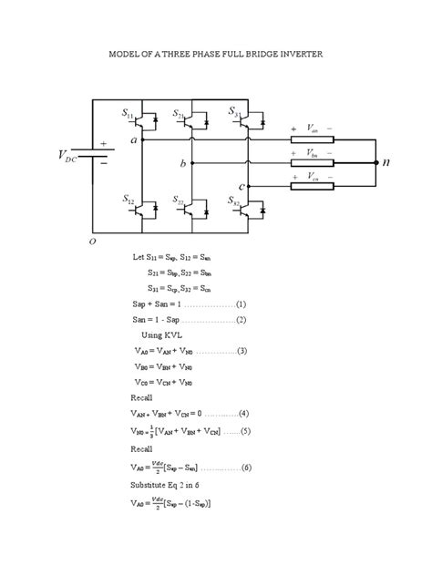 Model Of A Three Phase Full Bridge Inverter 113320 Pdf