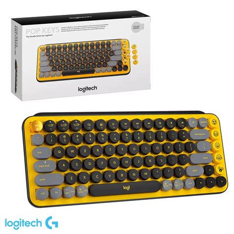 Teclado Logitech Mecánico POP KEYS Wireless Amarillo Quito Ecuador