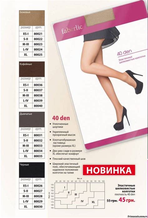 Как выбрать размер колготок для женщины