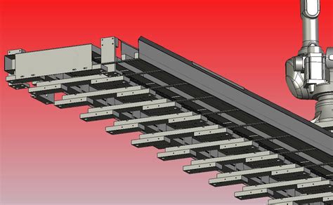 高速重载型机器人地轨第七轴机器人行走轨道行走轴 Step 模型图纸下载 懒石网