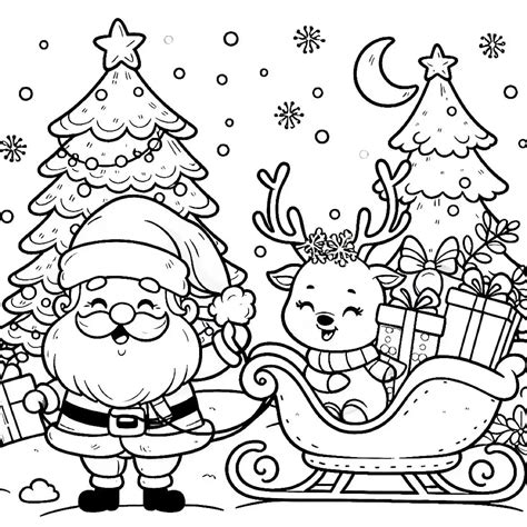 ดาวน์โหลดภาพระบายสีซานต้าครอส สวยๆ สำหรับน้องๆหนูๆ
