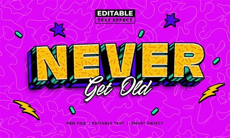 Premium Psd Never Get Old Editable Text Effect Style