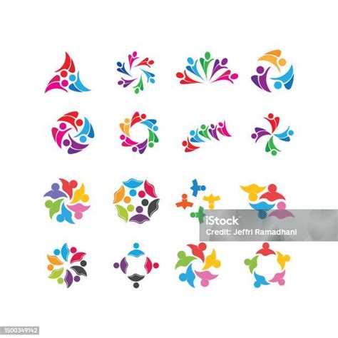 Template Logo Komunitas Dan Ikon Vektor Simbol Ilustrasi Stok Unduh