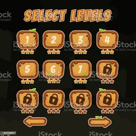 버튼 세트는 비디오 게임 컴퓨터를위한 게임 사용자 인터페이스 를 설계했습니다 Brand Name Video Game에 대한 스톡 벡터 아트 및 기타 이미지 Brand