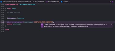 Thread Running At Qosclassuserinteractive Waiting On A Lower Qos Thread Running At Qosclass