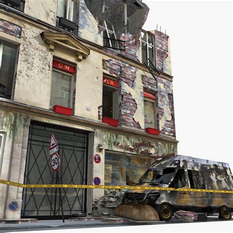 폐허가 된 집 3d 모델 59 Max 3ds Obj Free3d