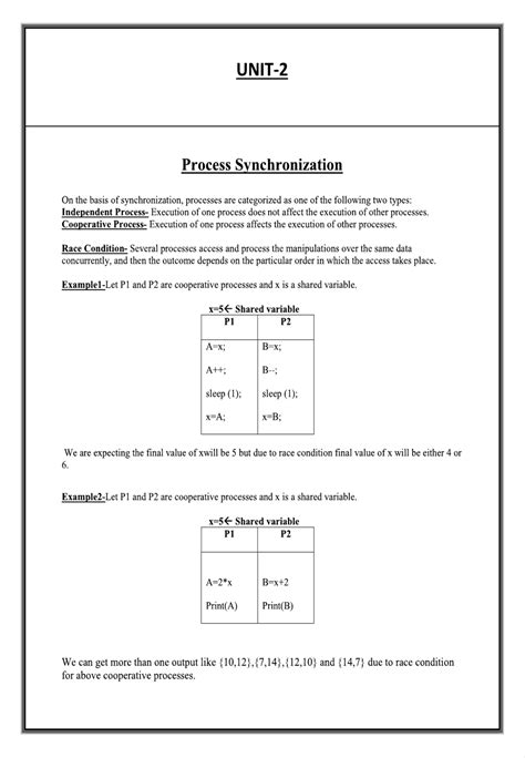 Unit 2 Os It Is Notes Operating Systems Studocu