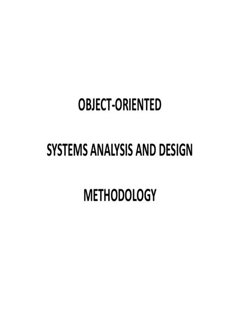 ooad and ssadm compared pdf object computer science software