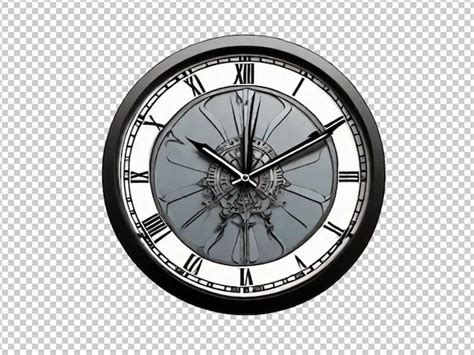 Premium Psd Classic Black Round Wall Clock