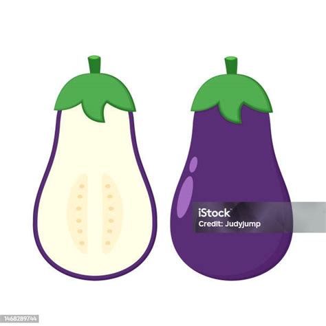 만화 가지 이모티콘 아이콘 가지 기호 고립 된 벡터 야채 그림입니다 조각 평면 벡터 일러스트 로고 아이콘 클립 아트와 가지입니다 가지 채소에 대한 스톡 벡터 아트 및 기타