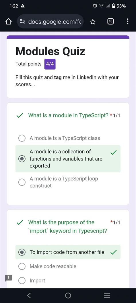 Shezan Usman On Linkedin Modules Quiz 44 Syeda Hafsa Hamzah Syed