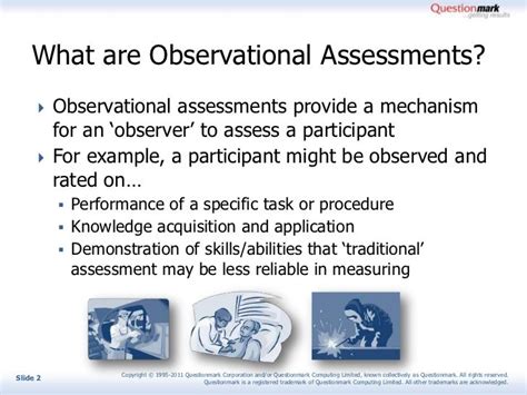 Observational Assessment Using Questionmark