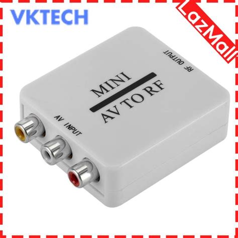 AV To RF Video Converter Mini Adapter Box Support RF 67 25 61 25MHz RF Amplifier TV Switcher