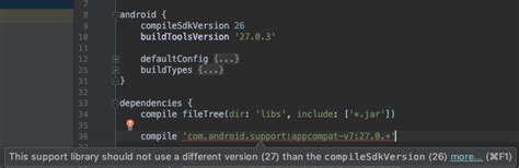 Limit Upper Bounds Of Android Support To CompileSdkVersion Issue Googlesamples