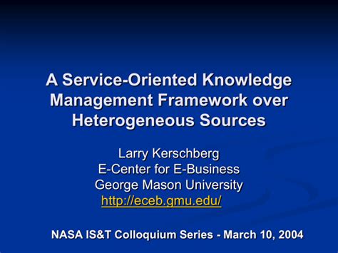 a service oriented knowledge management framework over