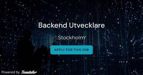 New Minds På Linkedin Backend Utvecklare New Minds