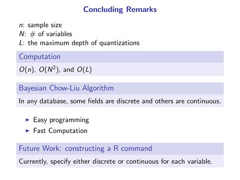 The Universal Bayesian Chow Liu Algorithm Ppt