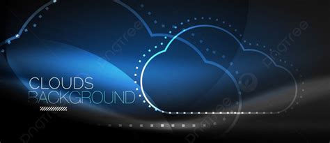 Vector Cloud Computing Blue Network Background Symbol Programmer Business Background Image