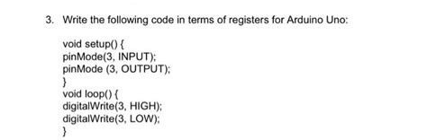 solved 3 write the following code in terms of registers for