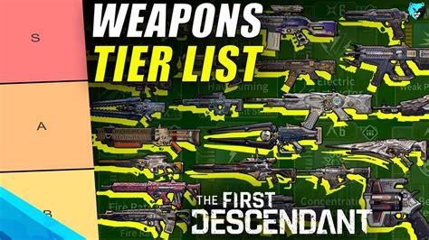 Ultimate All Weapons Tier List In The First Descendant Youtube