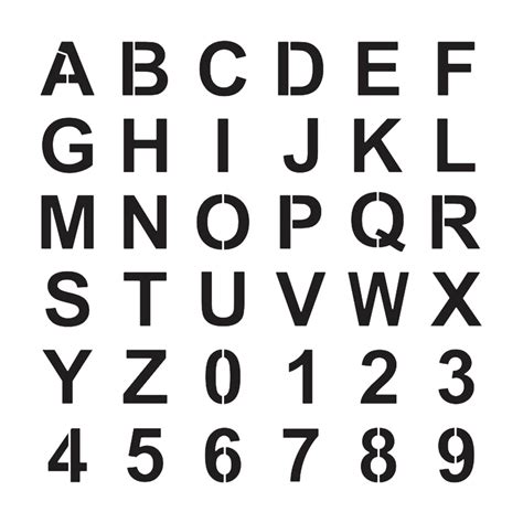 Unllll 36 Piece Set Of English Alphanumeric Template Diy Hollow Wall