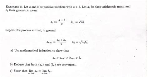 Solved EXERCISE Let A And B Be Positive Numbers With A Chegg Com