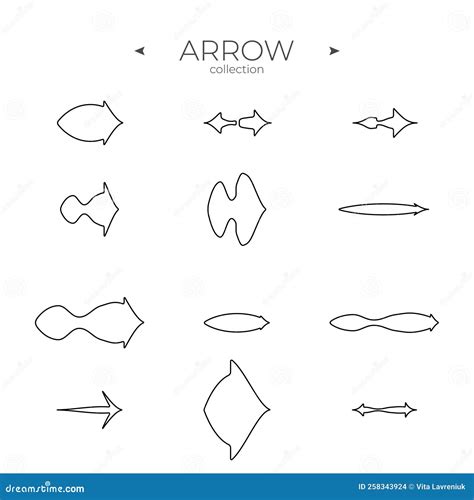 Line Arrow Icon Set Line Icons Collection Modern Vector Symbols Stock Vector Illustration