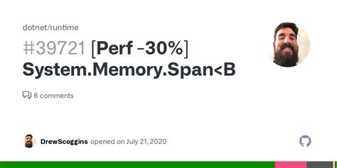 Perf 30 Systemmemoryspan Binarysearch · Issue 39721 · Dotnetruntime · Github