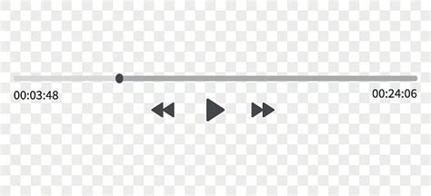 비디오 재생 막대 디스플레이 인터페이스 팟캐스트 Misic 라디오의 오디오 플레이어 진행 벡터 슬라이더 재생 되감기 버튼 영화에 대한 스톡 벡터 아트 및 기타 이미지