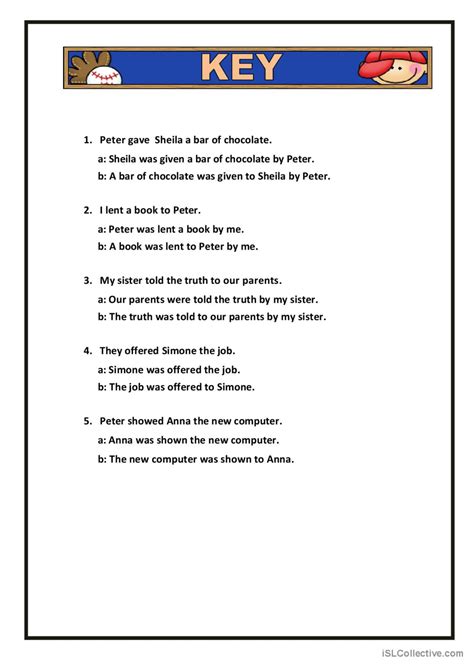 Passive Two Objects English Esl Worksheets Pdf And Doc