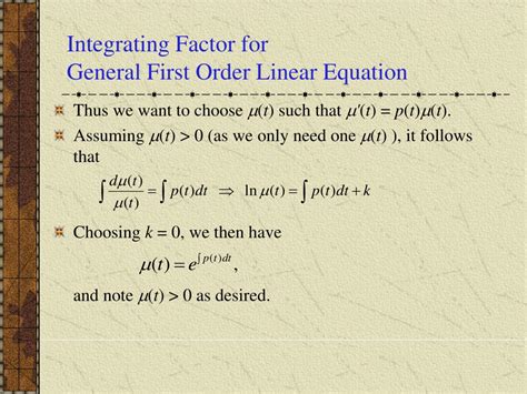 integrating factor method