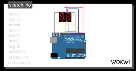 7seg Wokwi Esp32 Stm32 Arduino Simulator