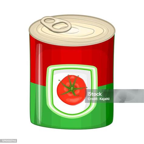 토마토 주석은 흰색 배경에 고립 될 수 있습니다 통조림 퓌레 페이스트 조림 다진 또는 응축 된 수프 토마토 패키지 캔에 대한 스톡 벡터 아트 및 기타 이미지 Istock