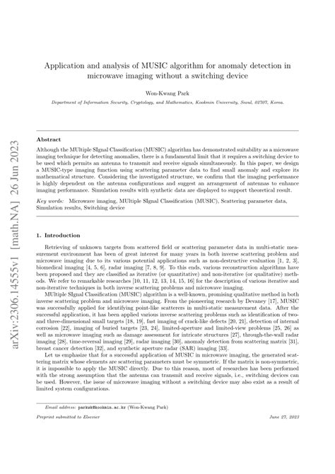 Pdf Application And Analysis Of Music Algorithm For Anomaly Detection